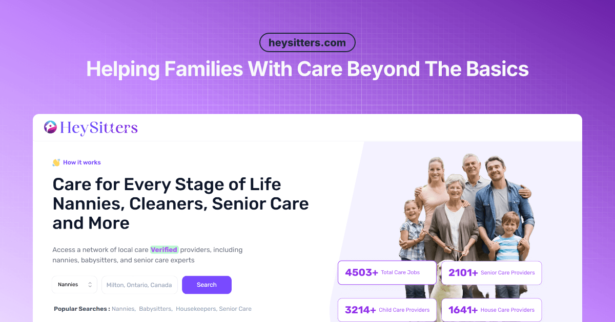 HeySitters Canada: Find Babysitters, Senior Care & Pet Sitters